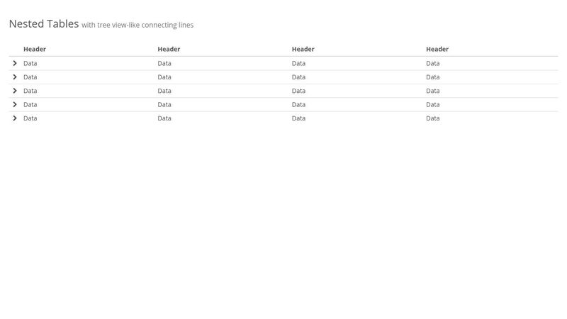 Nested Table -Tree View