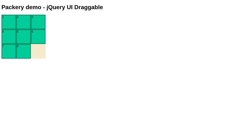 Packery - jQuery UI Draggable