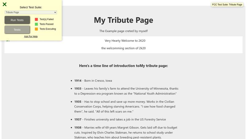 FCC: Tribute Page