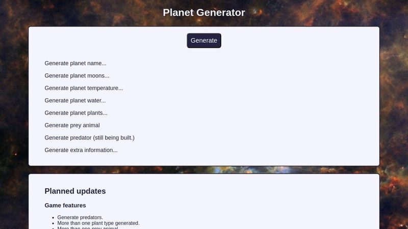 Planet generator