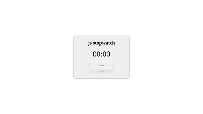 js stopwatch