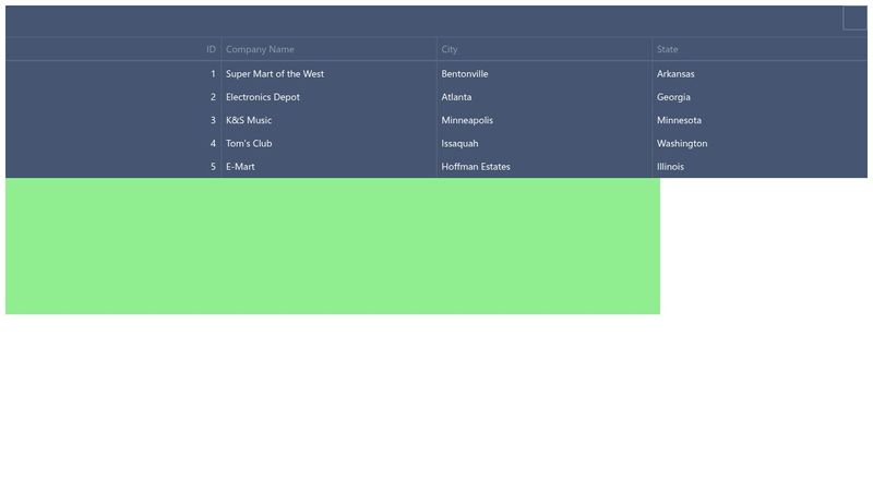 DevExtreme - HTML5 JavaScript Data Grid with workaround, access options ...