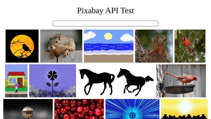 Pixabay API Test