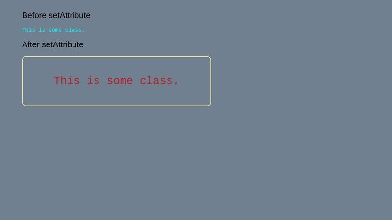 JavaScript setAttribute()