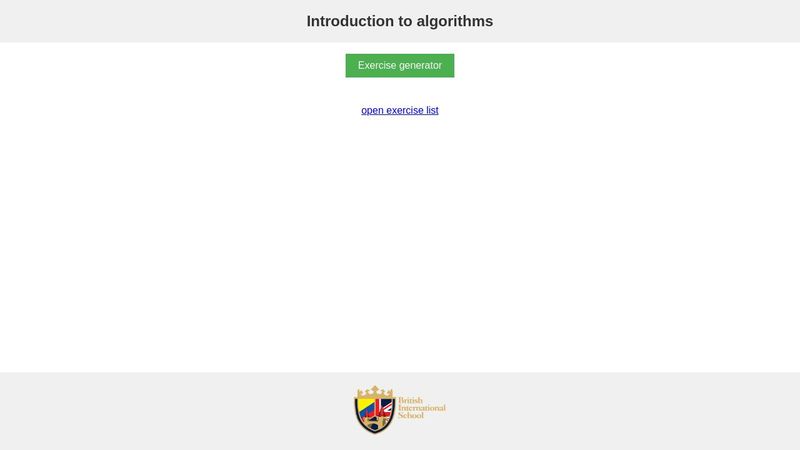 Introduction to algorithms - Exercise generator