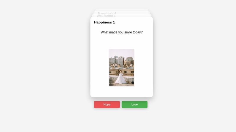 React Component: Interactive Tinder-Style Swipe Cards