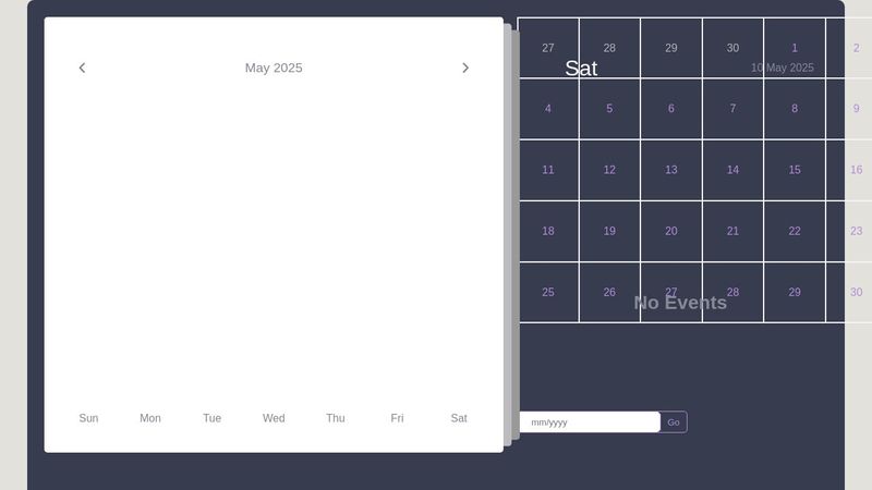 Responsive Calendar with Events