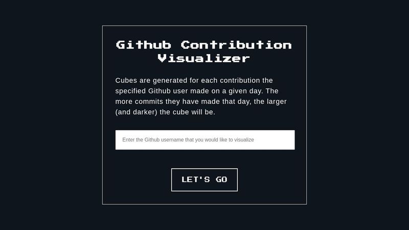 3D Github Contribution Graph