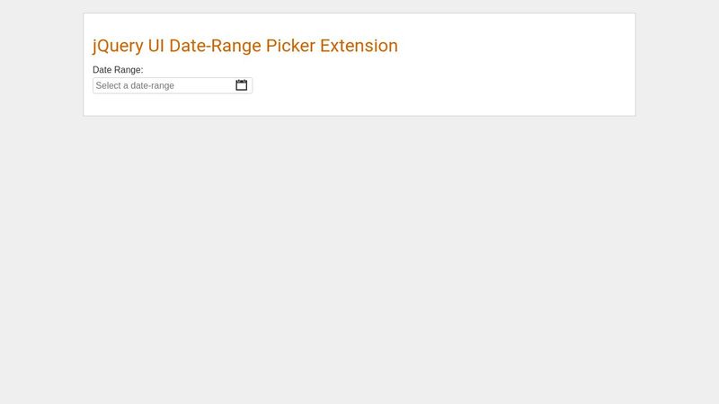 jQuery UI Date-Range