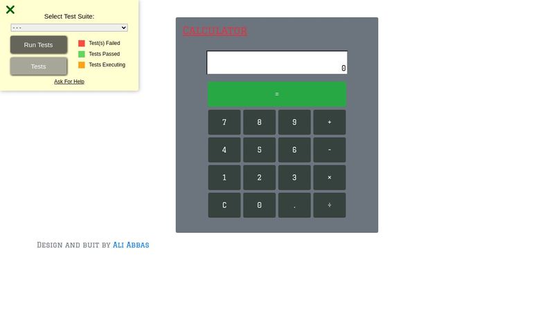 Calculator App (Built by React and Bootstrap)