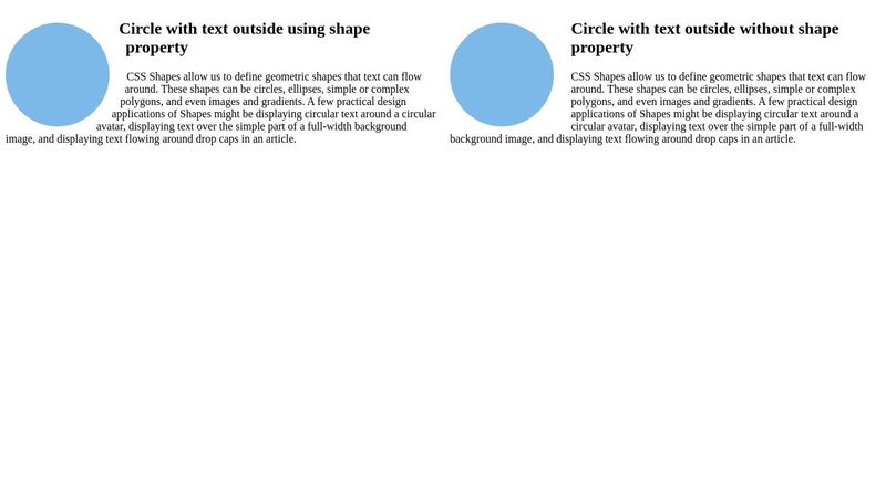 CSS Shapes - shape outside example