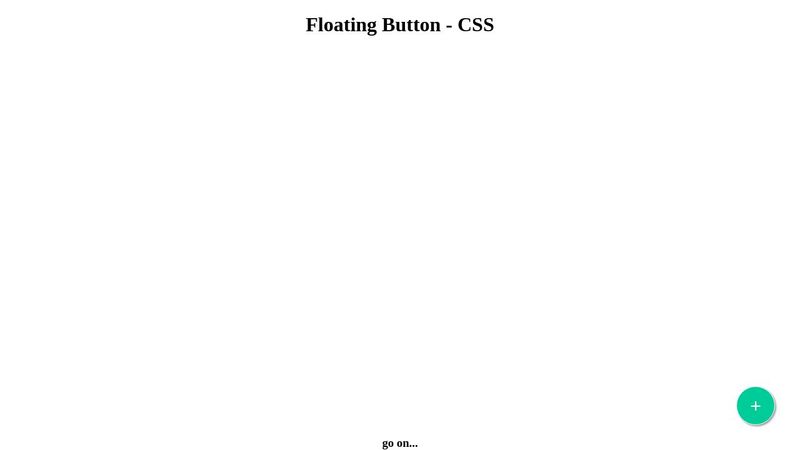 Floating Basic Button - CSS