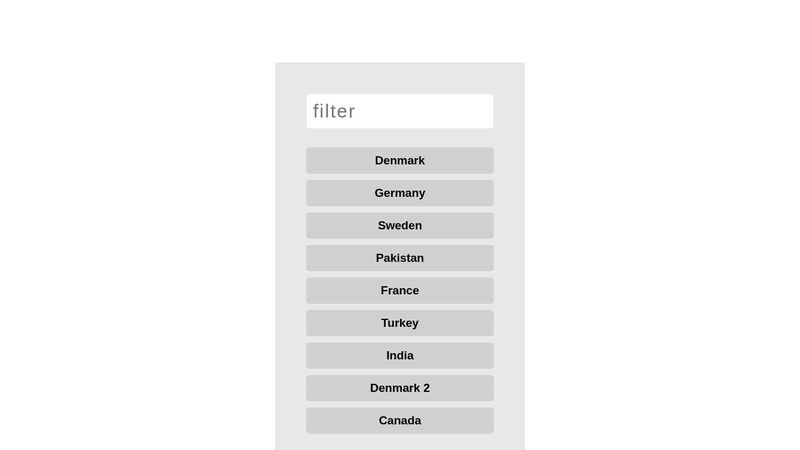 Simple jquery filter/search