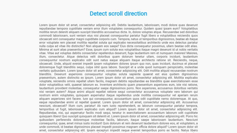 Detect scroll direction