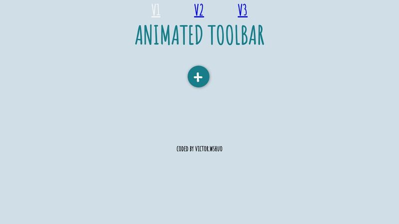 Animated toolbar v1 -- CSS