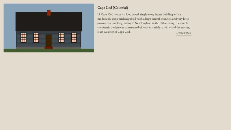 CSS House: Cape Cod (Colonial)
