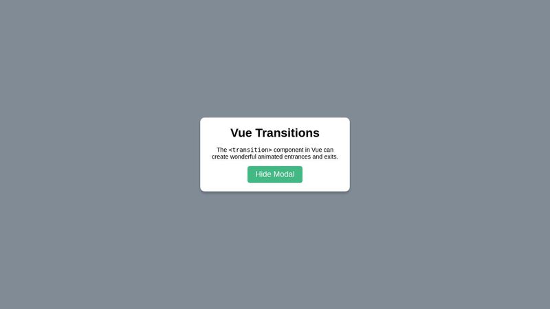 Modal with Vue Transition