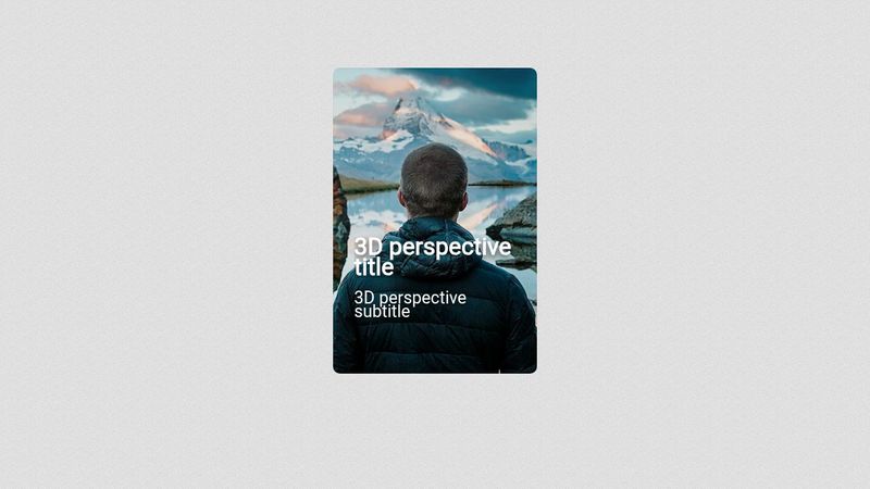 3D Perspective Card Bootstrap 4