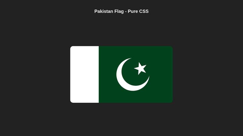 Pakistan Flag using Pure CSS