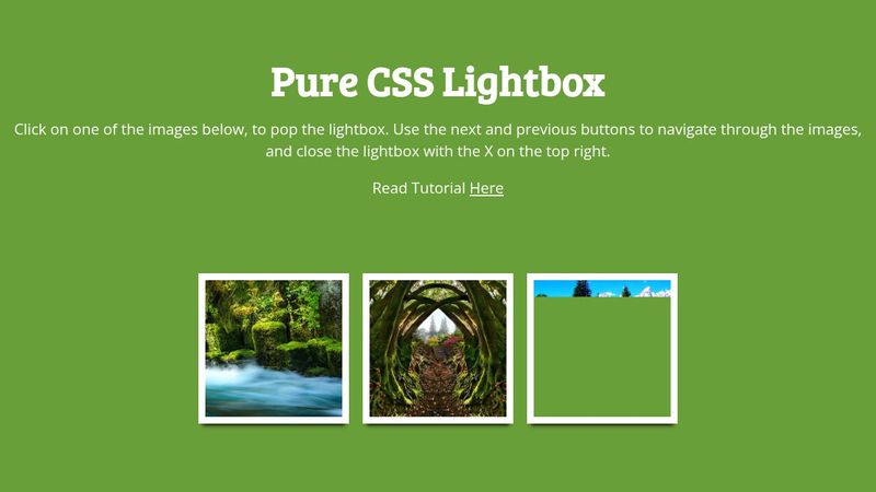 Pure CSS Image Lightbox