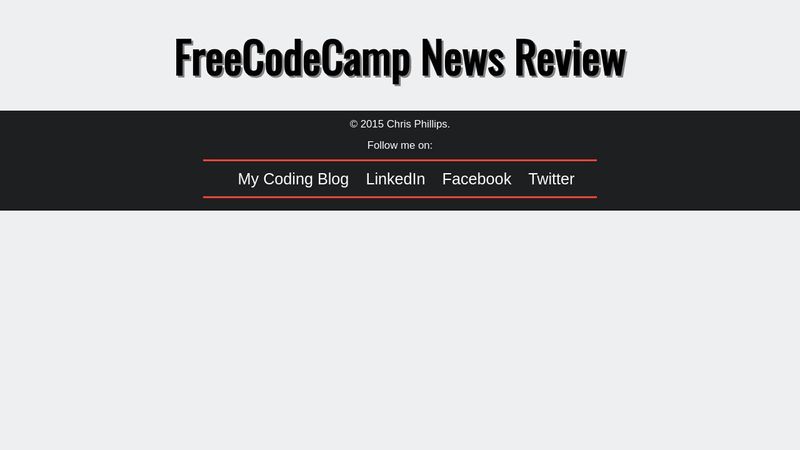 FreeCodeCamp News Review