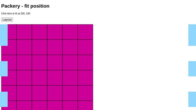 Packery - fit position