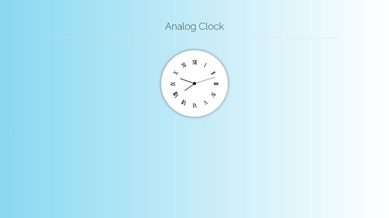 Analog clock