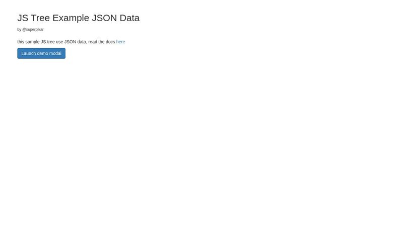 JS Tree Example JSON Data