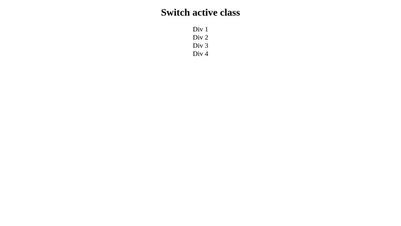 Switch active class