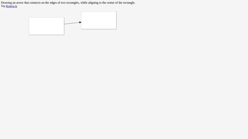 KonvaJS draw arrow to edge of rectangle