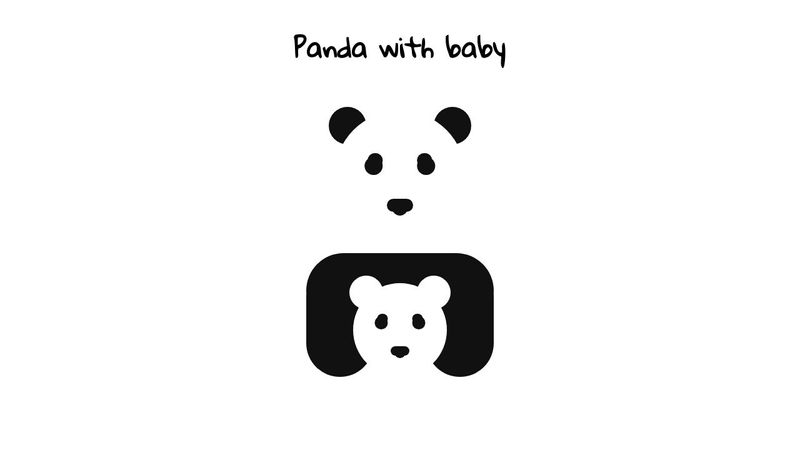 Panda with baby (Pure CSS)