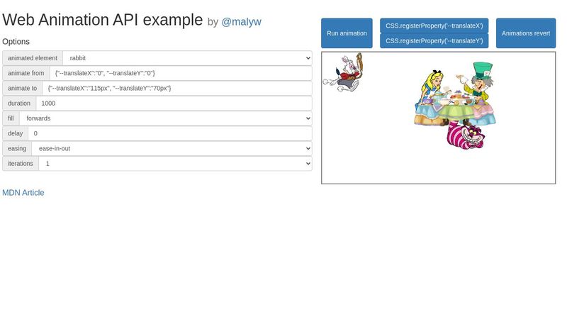 CSS.registerProperty() - Web Animation API