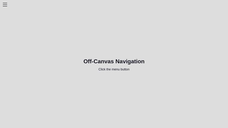Off-Canvas Navigation