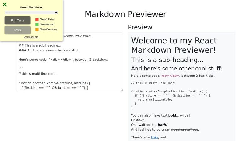 Build a Markdown Previewer