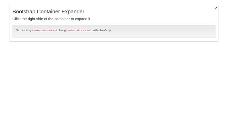 Bootstrap Container Expander