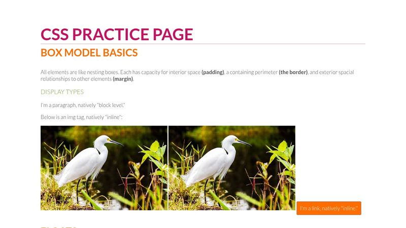 CSS Practice Starter-07-IDs, Classes, Descendant Rules