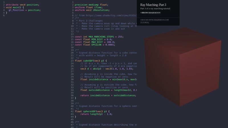 GLSL Shader Editor from shadertoy(Xtd3z7)