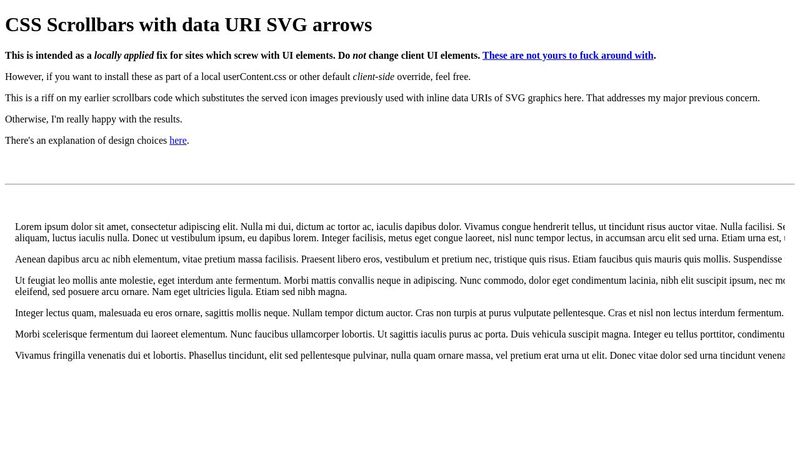 CSS Scrollbars with data URI SVG arrows