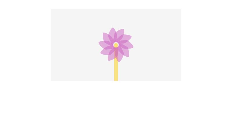 Rotating Flower with p5.js