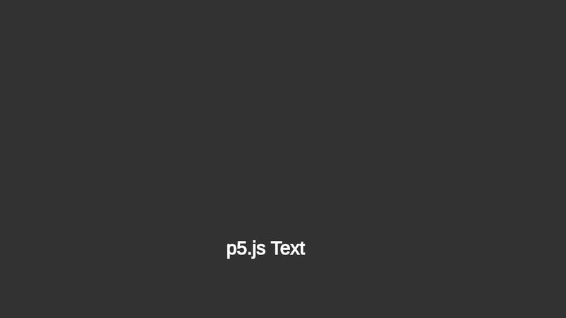 p5.js - Text
