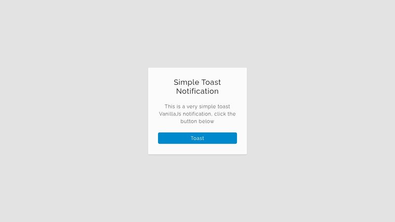 Simple Toast Notification