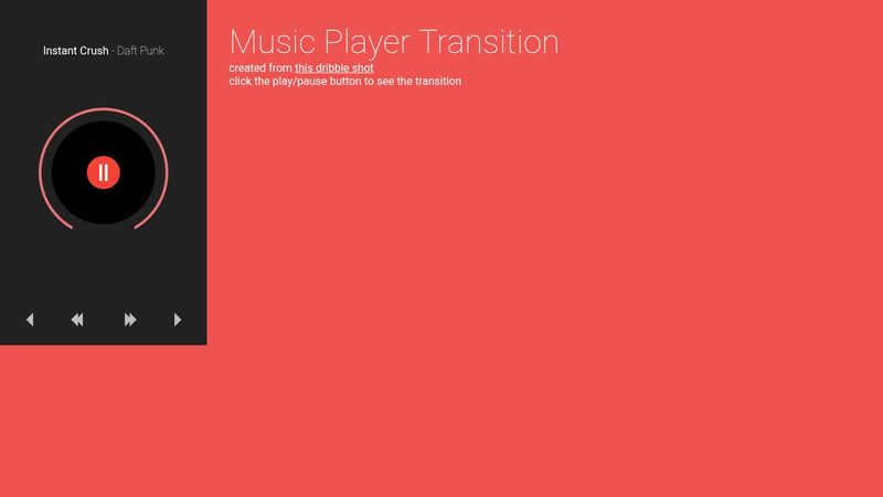 CodePen - Material design music app (pure CSS)
