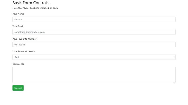 Basic Form Controls With Validation