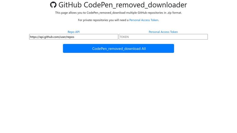 GitHub Repository Downloader