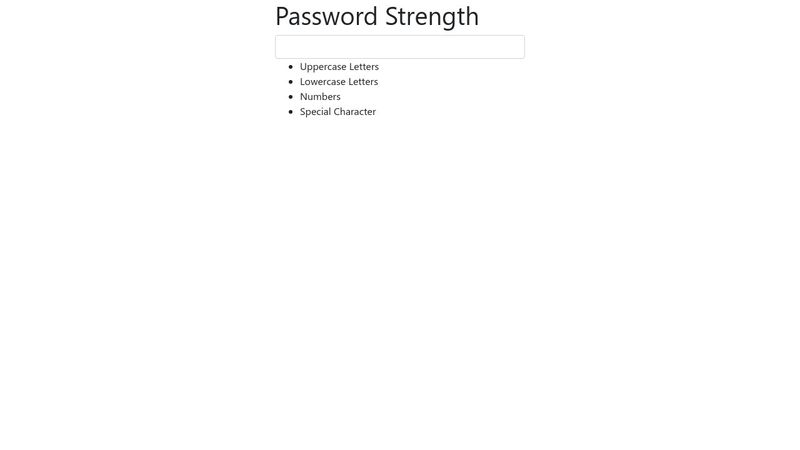Password Strength with progress-bar