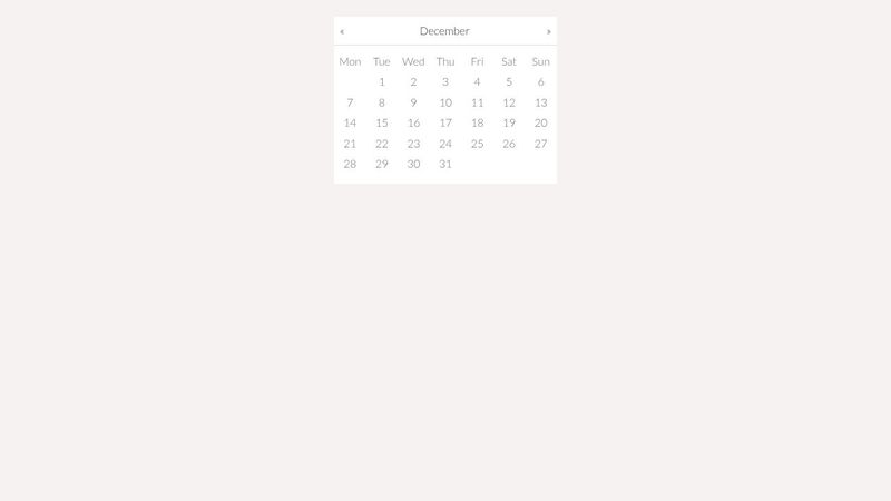 Simple jQuery Calendar