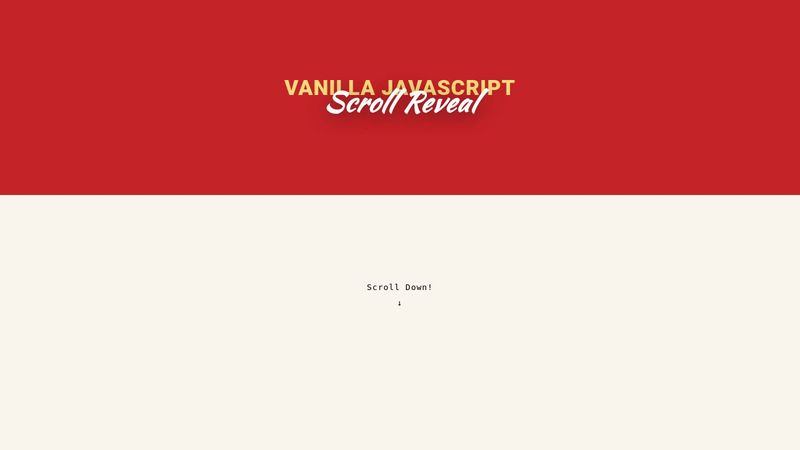 Scroll Reveal with Vanilla Javscript