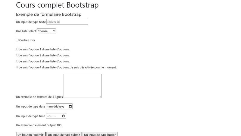 Bootstrap - Formulaire de base
