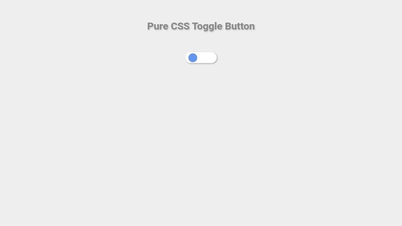 Pure CSS3 Toggle Button