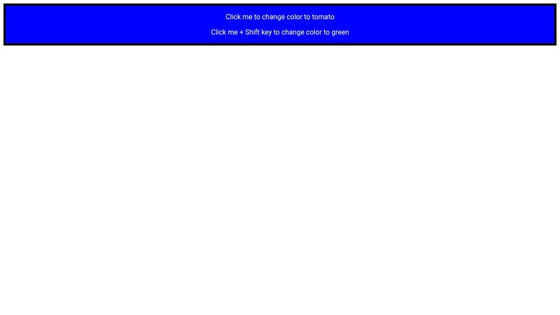 React JS - Differentiate between Click and Click + Shift